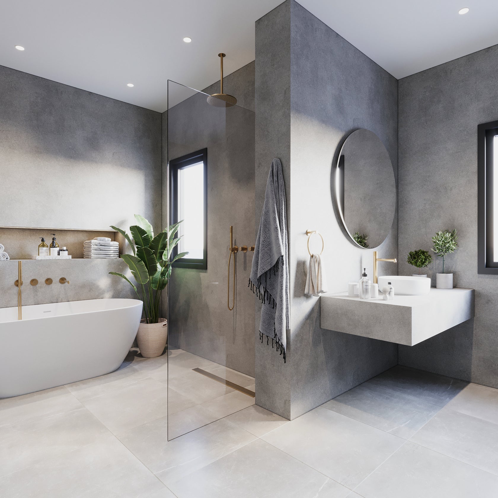 Mani Concealed Ceiling Shower Set - Ahti Interiors